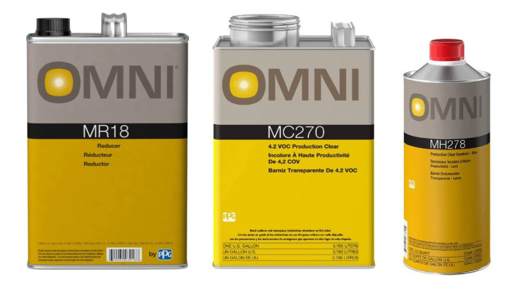OMNI MBC Complete Automotive Paint Kit: Reducer, Clear & Activator (Ga – Auto Color