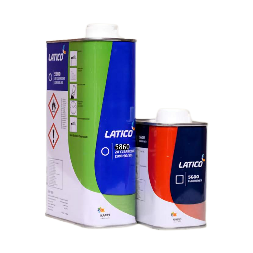 Latico 5860 2K Clearcoat (1gl) & 5600 2K Hardener (1qt) (Normal Speed ...